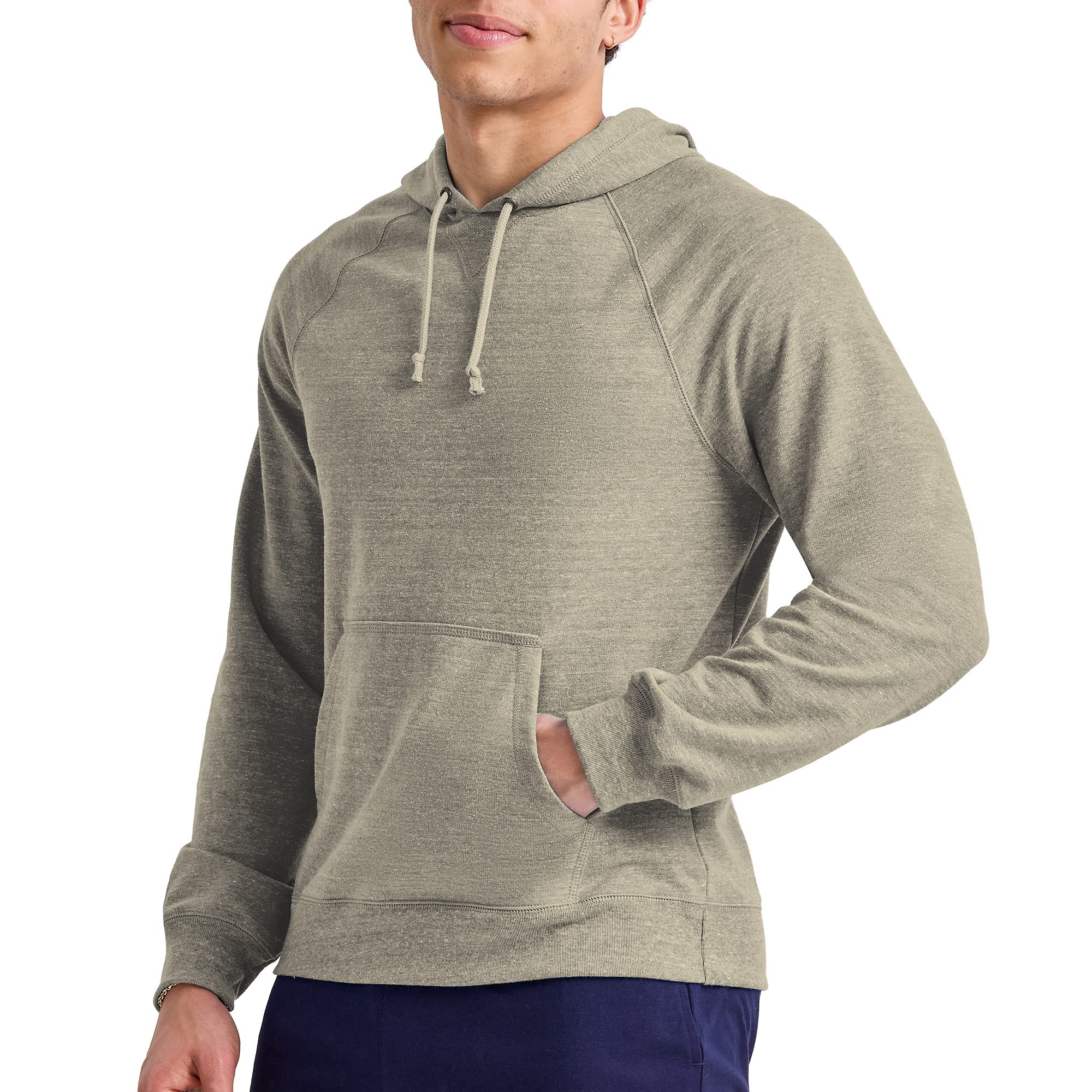 Hanes Men's French Terry Pullover Hoodie, Camouflage Green Pe Heather, Medium