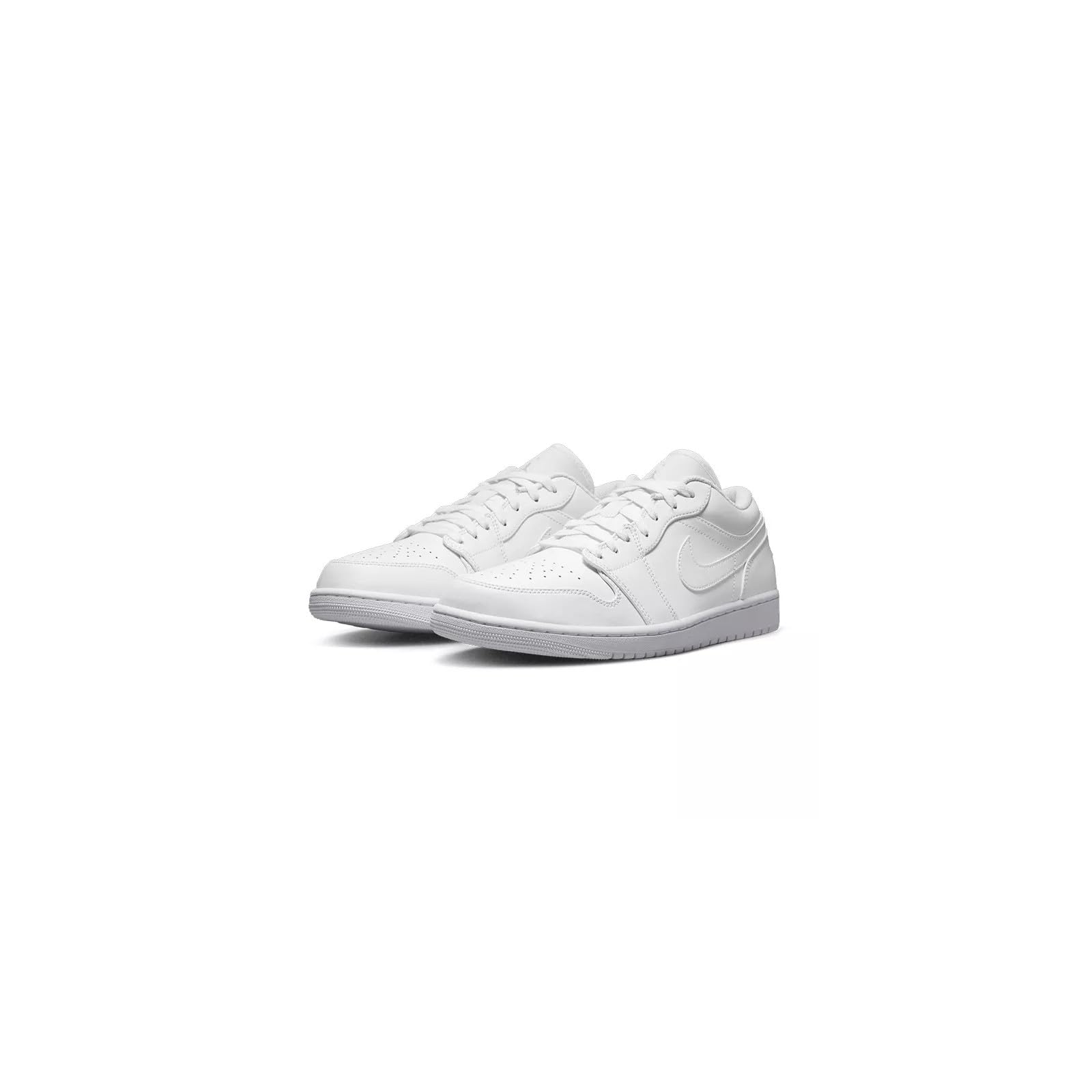 Jordan Mens Air Jordan 1 Low 553558 136 - Size 9.5 White/White-White