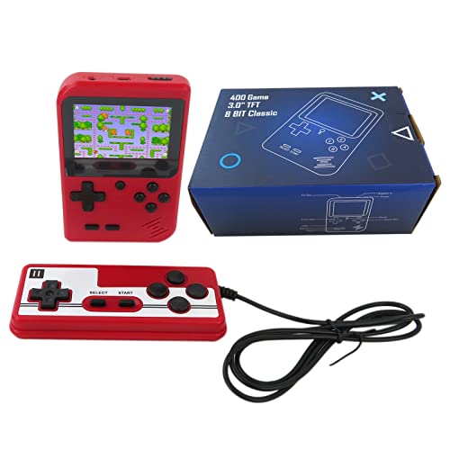 Handheld Game Console Connect to TV and Two Players (Red) Mini Electronic Game Console with 2.8-Inches Color Screen Variety of Games Super Long Working Time with 4-6 Hours by GRABOTE