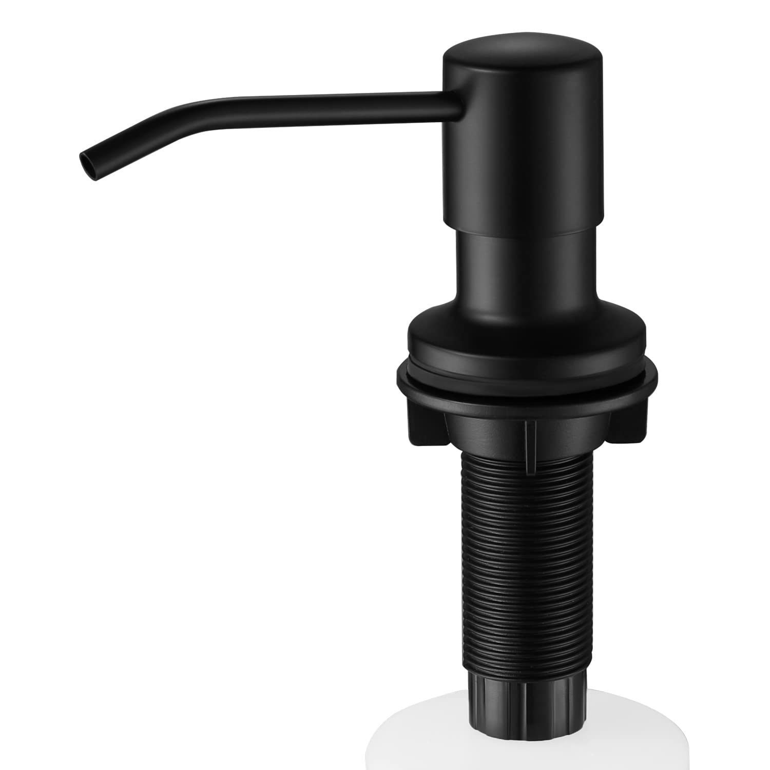 Hoanmpy Kitchen Sink Soap Dispenser,Built in,Stainless Steel(Black Matte), in Counter Soap Dispenser,Pump Set for Dish Soap or Lotion, 17 OZ,in Sink Soap Dispenser