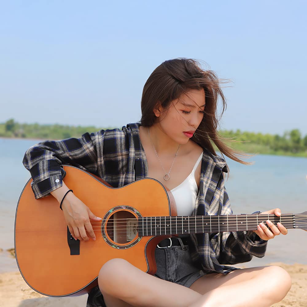 GX.KNIFE Veneer Acoustic Guitar, Beginner 41" Spruce Acoustic Guitar, with Instructional Starter Guitar Kit Gig Bag, Extra Strings,J d36a