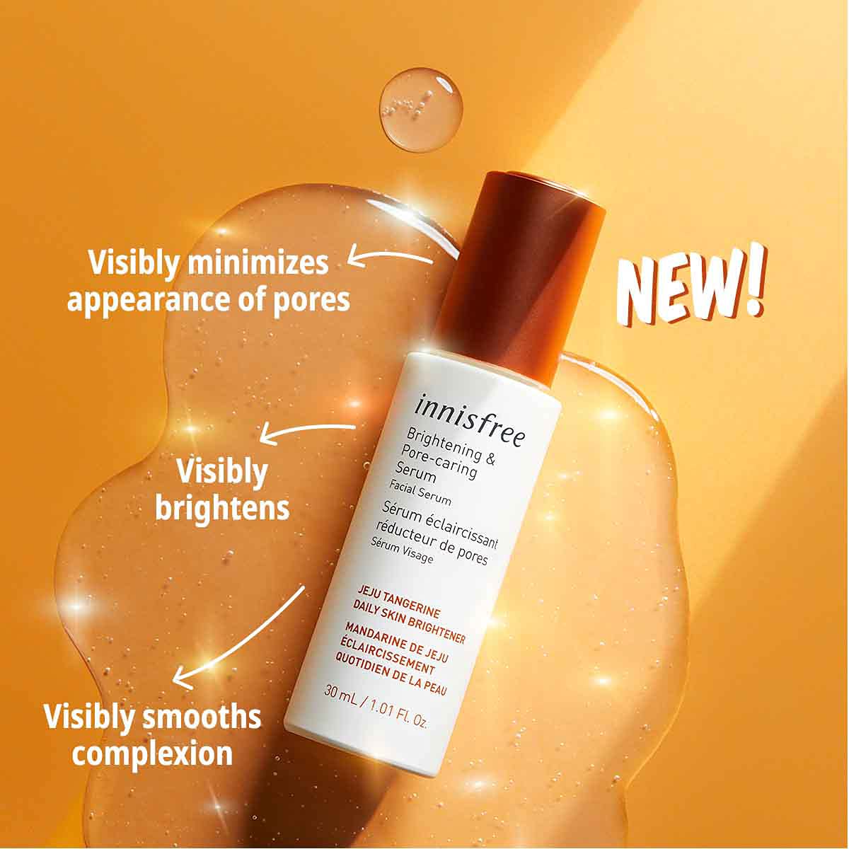 innisfree Tangerine Brightening & Pore Caring Serum Face Treatment