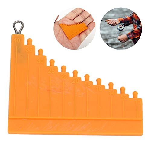 LBEC Fishing Hair Gauge ABS 11 Scales Orange Knot Pulling Tool Carp Fishing Accessories UserFriendly for Outdoor Activities