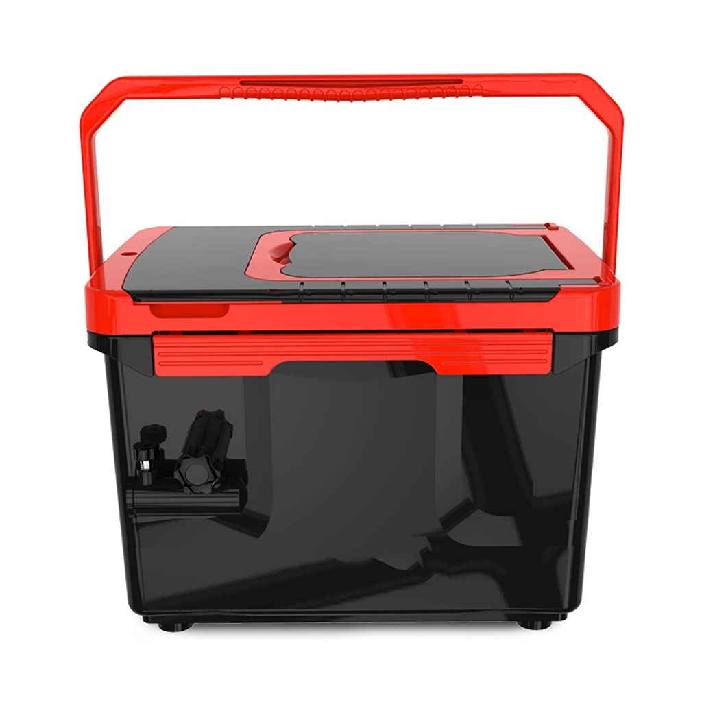 LMMDDP Durable Thickened EVA Fishing Box Waterproof Tackle Storage Large Capacity Organizer Carrying Bag Available (Color : Black red)