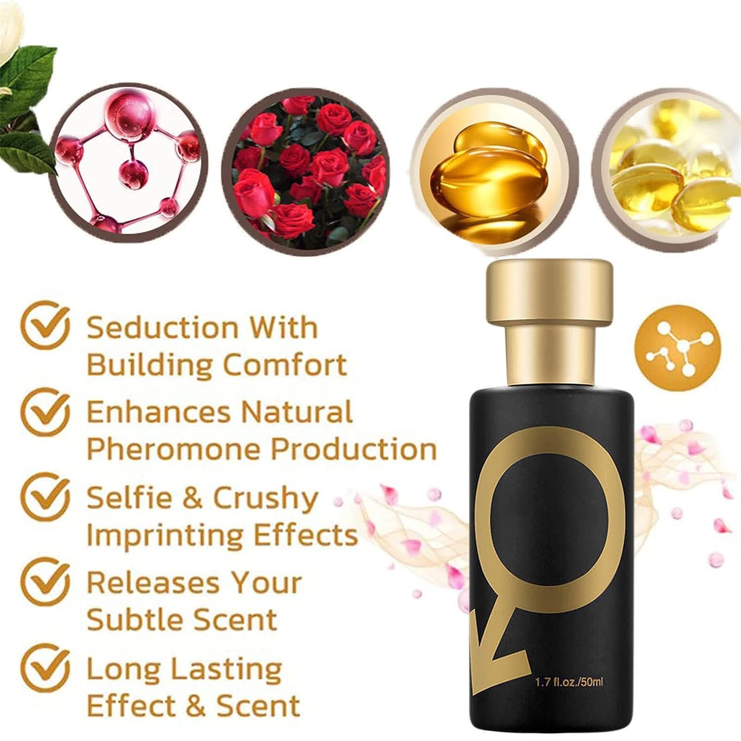 GHQFG Cupid Hypnosis Cologne for Men, Cupid Fragrances for Men, Cupids Pheromone Cologne for Men, Neolure Perfume for Him, Men Perfume Allure Her Hypnosis Cologne, Eau De Toilette Spray (2pcs)