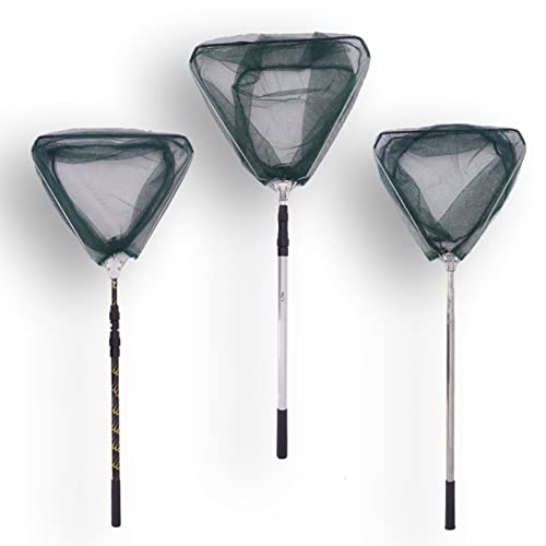 LIANR Fishing Nets Fishing Gear Folding Landing Net with Extra Long Telescoping Pole Handle for Saltwater and Freshwater