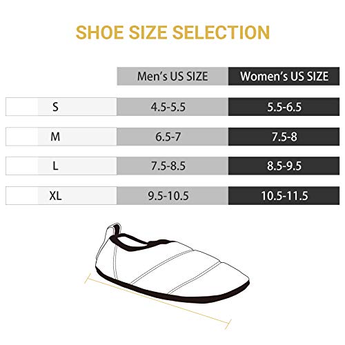 KingCamp Unisex Warm Camping Slippers Soft Winter Slippers with Non Slip Rubber Sole & Carry Bag