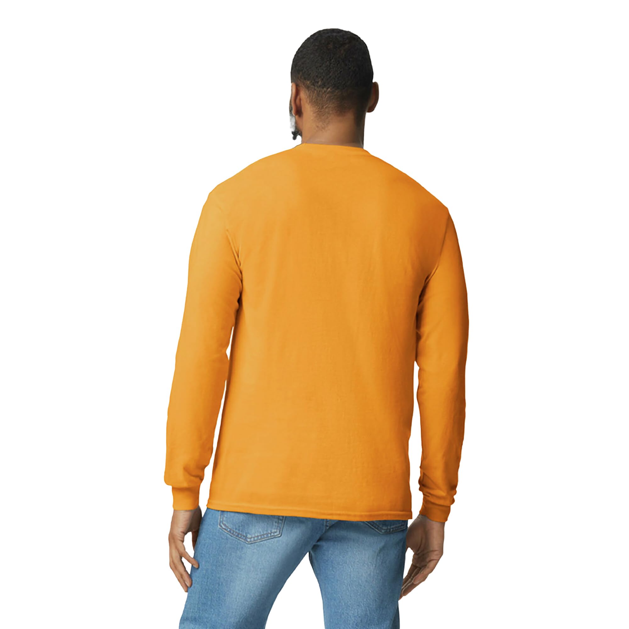 Gildan Heavy Cotton Long Sleeve T-Shirt, Style G5400, 2-Pack, Gold, Large