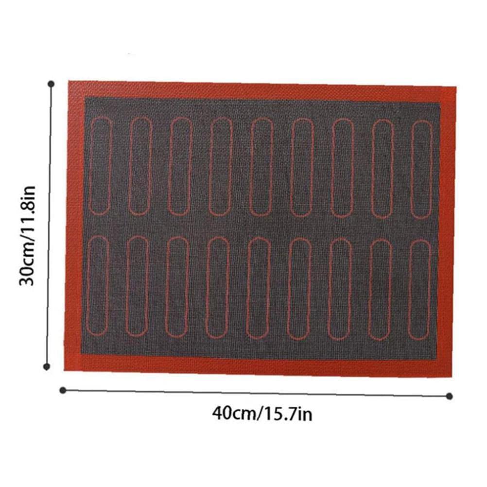 Maedack Silicone Pastry Mat - 30x40cm Non-Slip Micro-Perforated Oven Mat Silicone Biscuit Baking pad Pizza Cake Baking Pan Mat Oven Bakeware Tools