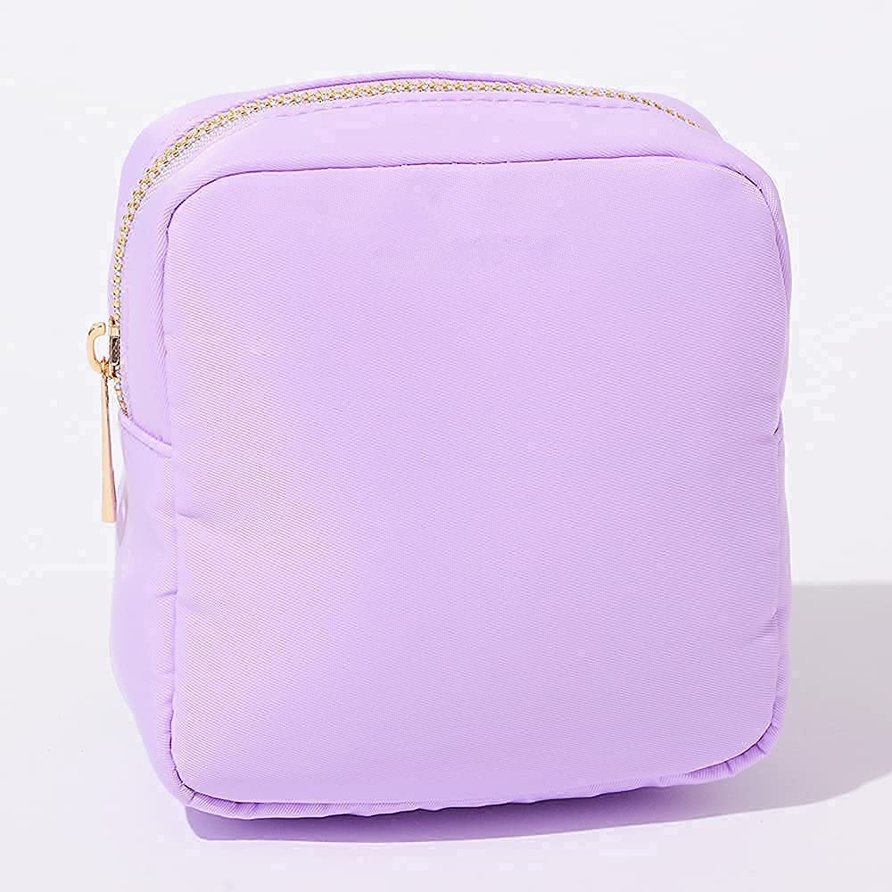 Kaymey Large Cosmetic Bag Makeup Pouch Bag Case Nylon Travel Set (Purple, L)