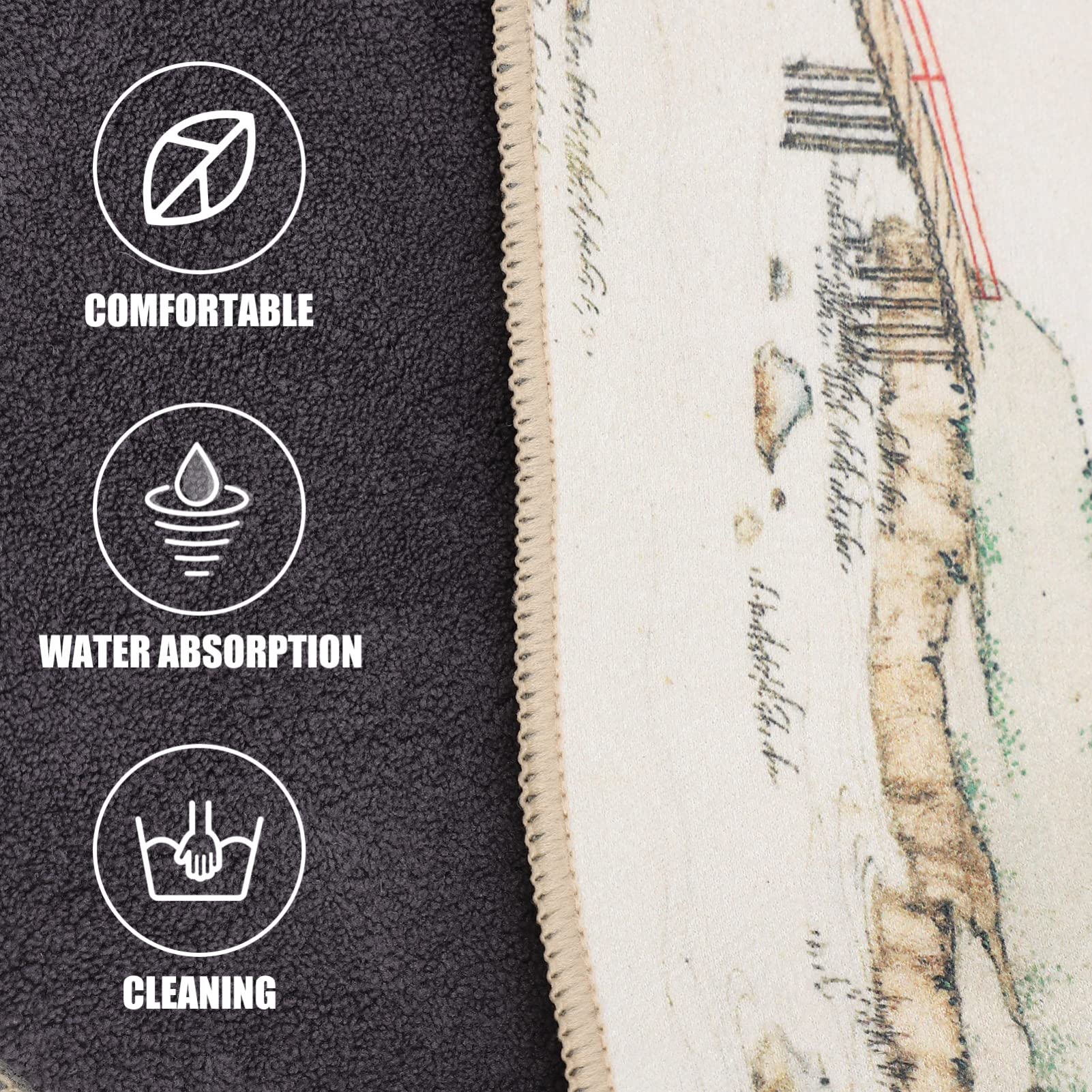 Kichvoe 2pcs Chinese Style Kitchen Tea Towels Chinoiserie Dish Towels Kitchen Bar Towels Large Plate Cloth Gongfu Tea Tray Mat Kung Fu Tea Accessory Set (Style 2)