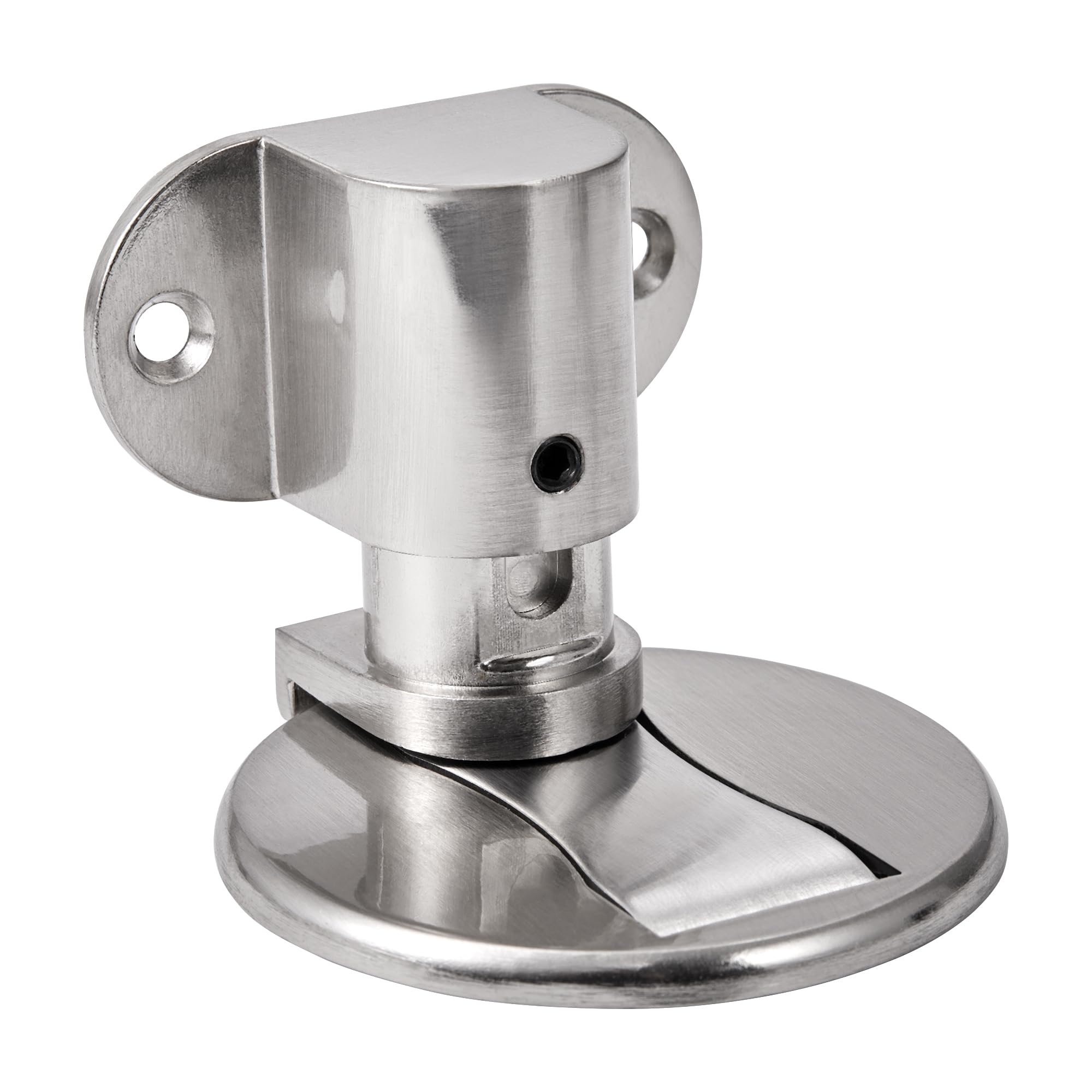 INIRET Silvery Floor Mount Door Stopper,Height-Adjustable Invisible Magnetic Door Stop,Door Catch/Stopper for Bottom of Door,Hold Your Door Open,with Adhesive No Drilling,for Home Office Bedroom