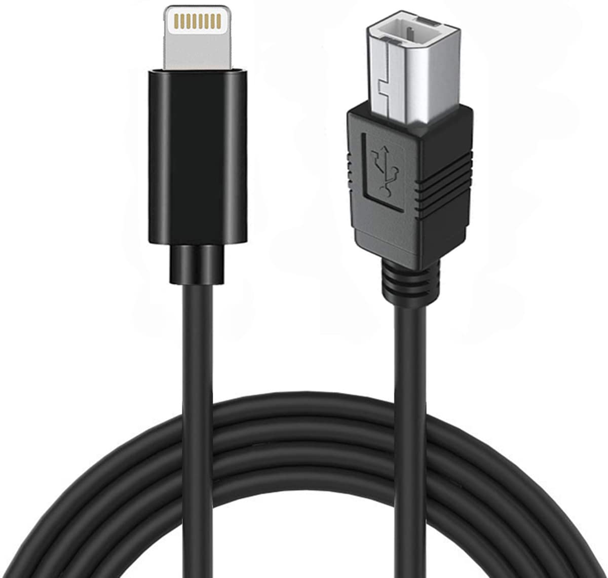 iPhone to USB B Midi Cable 5FT, Lightning to USB 2.0 Midi Interface Cord for iPhone, iPad, iPod to Midi Controller, Electronic Music Instrument, Midi Keyboard, Recording Audio Interface and More