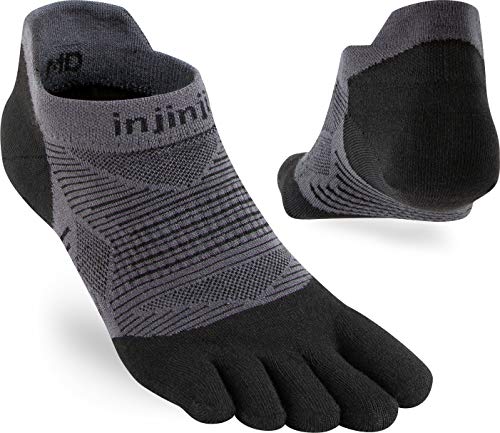 Injinji Run Lightweight No-Show (Medium, Black)