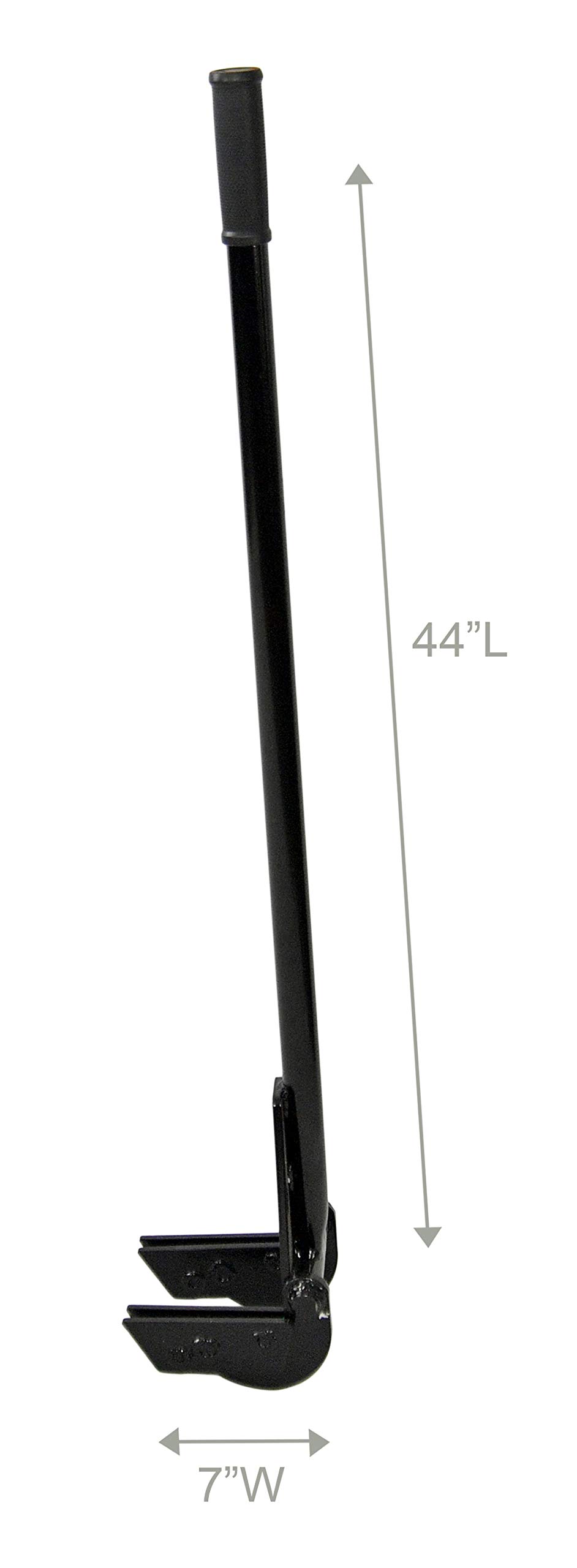 HOME-X Heavy-Duty Pallet Buster with Rotating Head, 45-Inch Powder-Coated Steel with Rubber Handle, No Assembly Required, 45" L x 6" W x 1 ¼ " H, Black