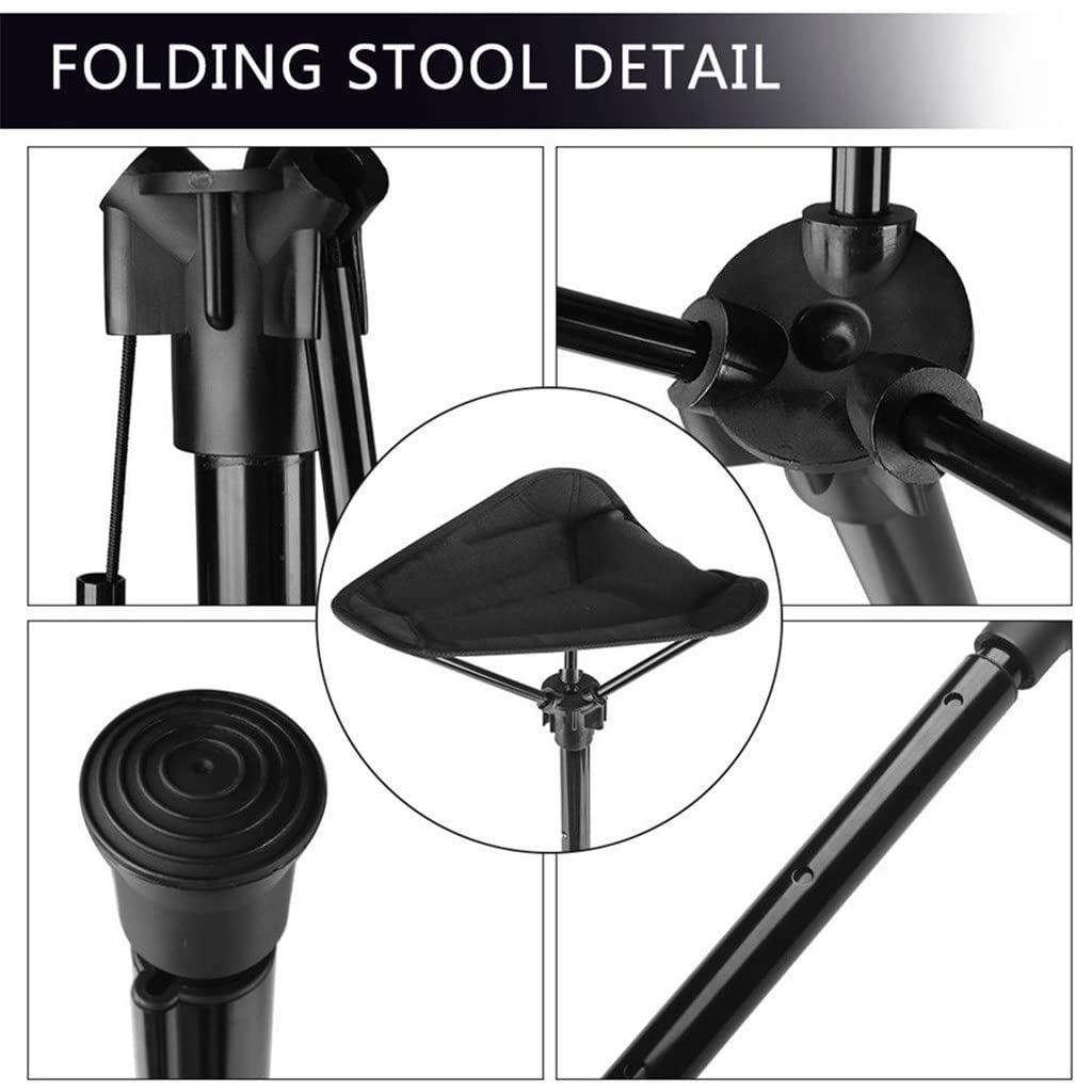 LMMDDP Seat Stick Adjustable Seat Folding Stool Folding Stick Chair Portable Queuing Artifact Carry-on Seat Fishing Telescopic