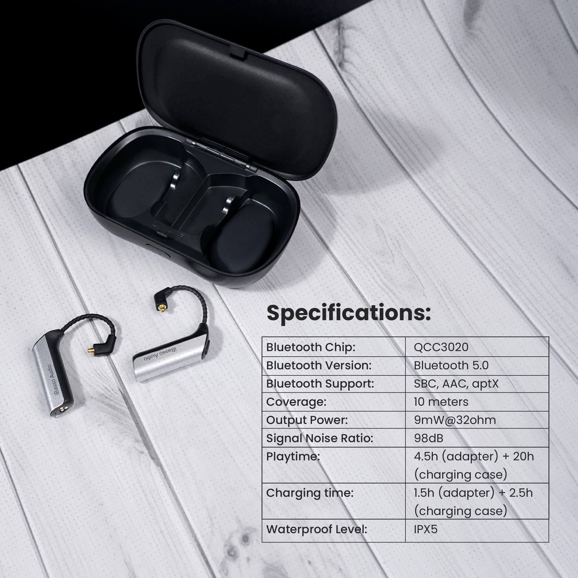 iBasso CF01 True Wireless Bluetooth Adapter for MMCX Earbuds & in-Ear Monitors