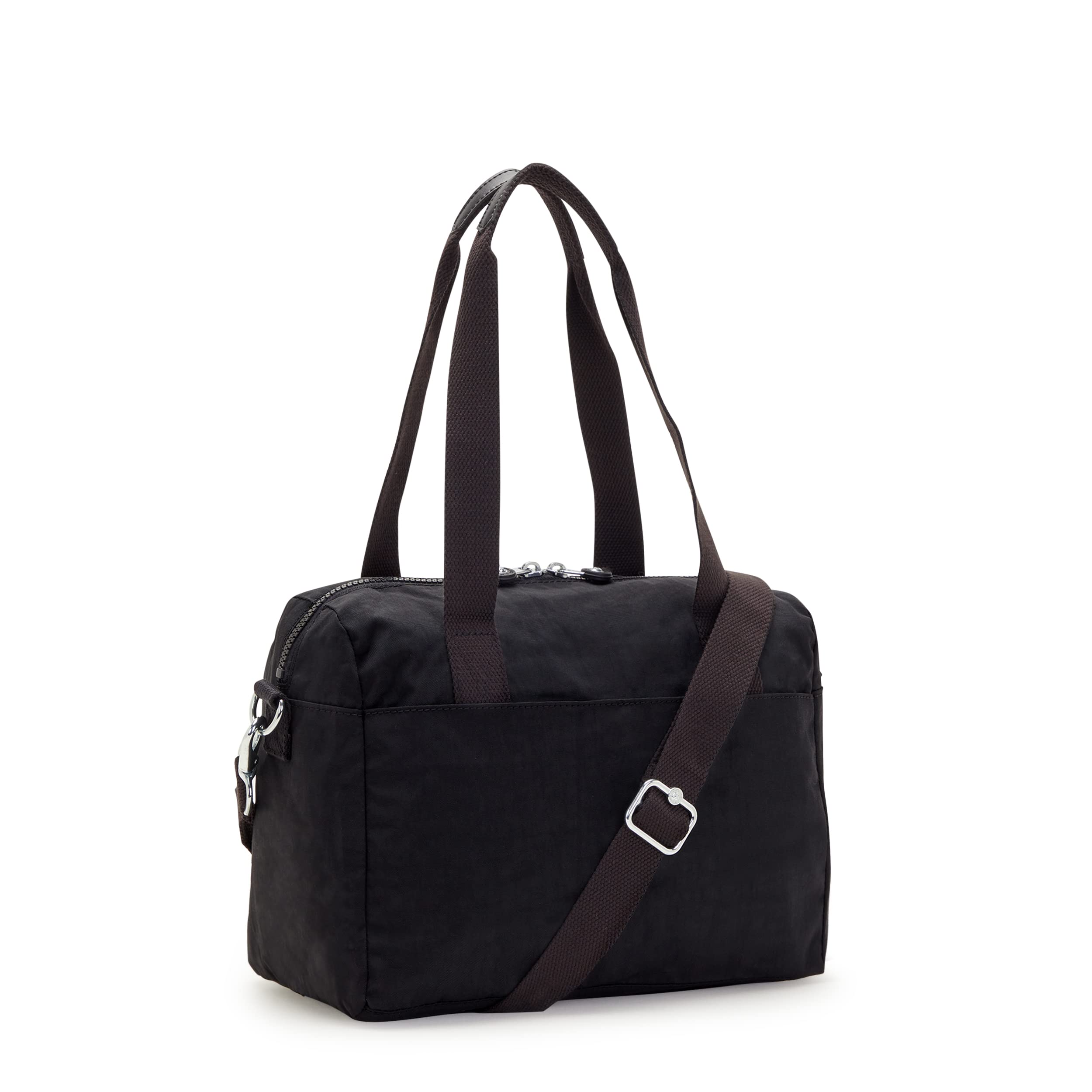 Kipling Women's Klara Handbag, Organize Accessories, Removable Shoulder Strap, Dual Carry Handles, Crinkle Nylon Bag
