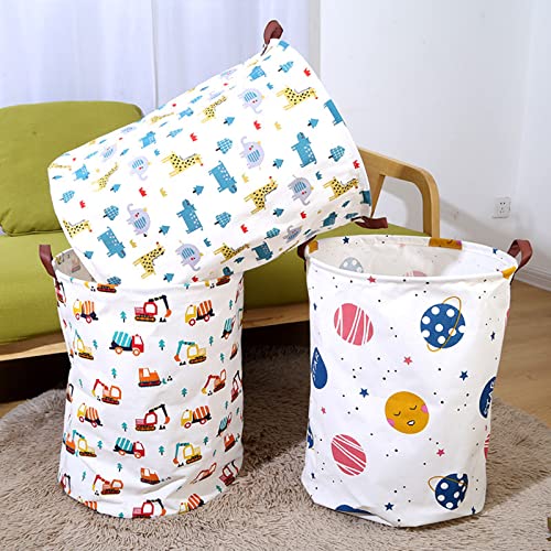 Large Storage Basket, Laundry Hamper/Bathroom/Home Decor/Collapsible Round Storage Bin, Boys and Girls Storage Toys/Books/Clothes(Animals)