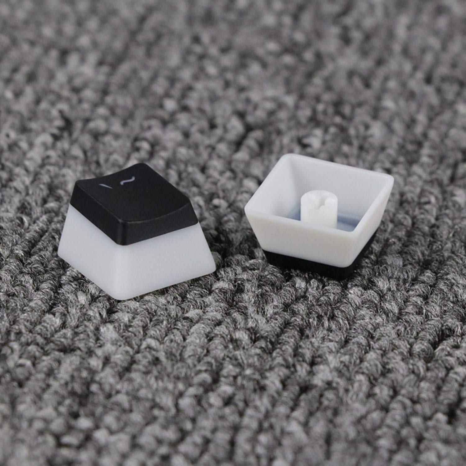 Happy Balls PBT Keycaps Backlit Doubleshot Keycap Set OEM Profile Cherry MX Key Caps for 104/87/60%/108 MX Switches Mechanical Keyboard(Black Pudding Combo)