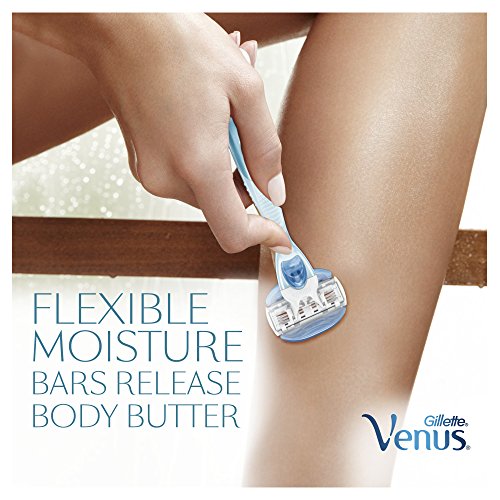 Gillette Venus Comfortglide Women's Razor Refills, Vanilla Creme, 4 Count, Womens Razors/Blades