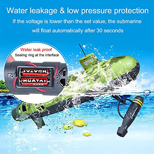 Lllunimon RC Boat Remote Control Seawolf Submarine Simulation Model Diving Racing Ship Gift for Adults & Kids,Orange 40mhz