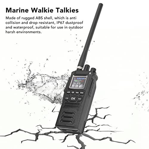 Marine Two Way Radios, Strong Signal Reception Handheld CB Transceiver High Sensitivity High Volume Clear Sound for Ship (US Plug)