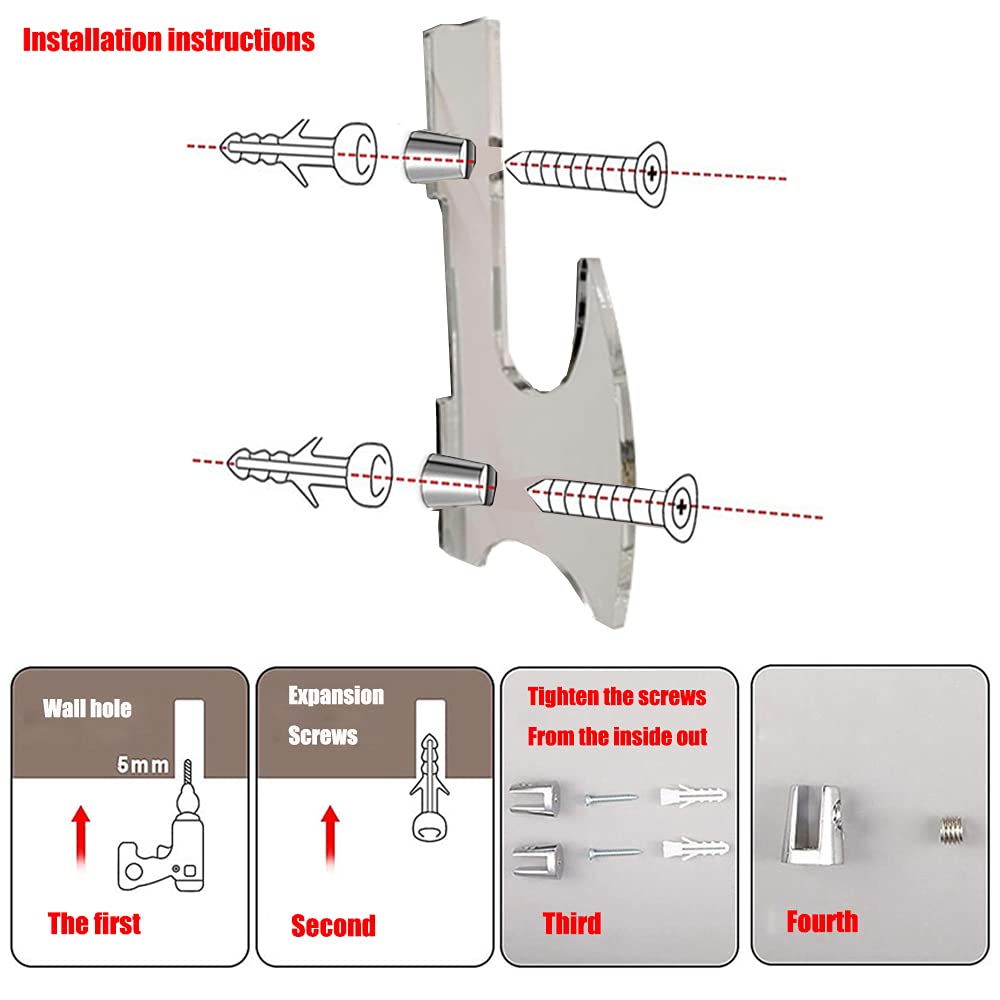 Lightsaber Wall Mounted Lightsaber Holder Lightsaber Wall Mounted Wand Holder Sword Holder Knife Holder-Including fixings (Transparent)
