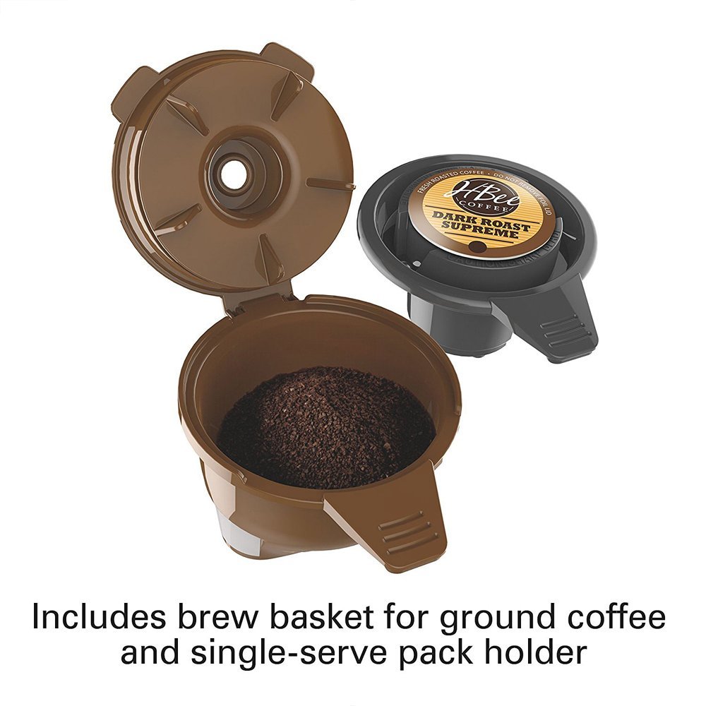 Hamilton Beach FlexBrew 2-Way Brewer Programmable Coffee Maker (49976) Bundle with Support Extension