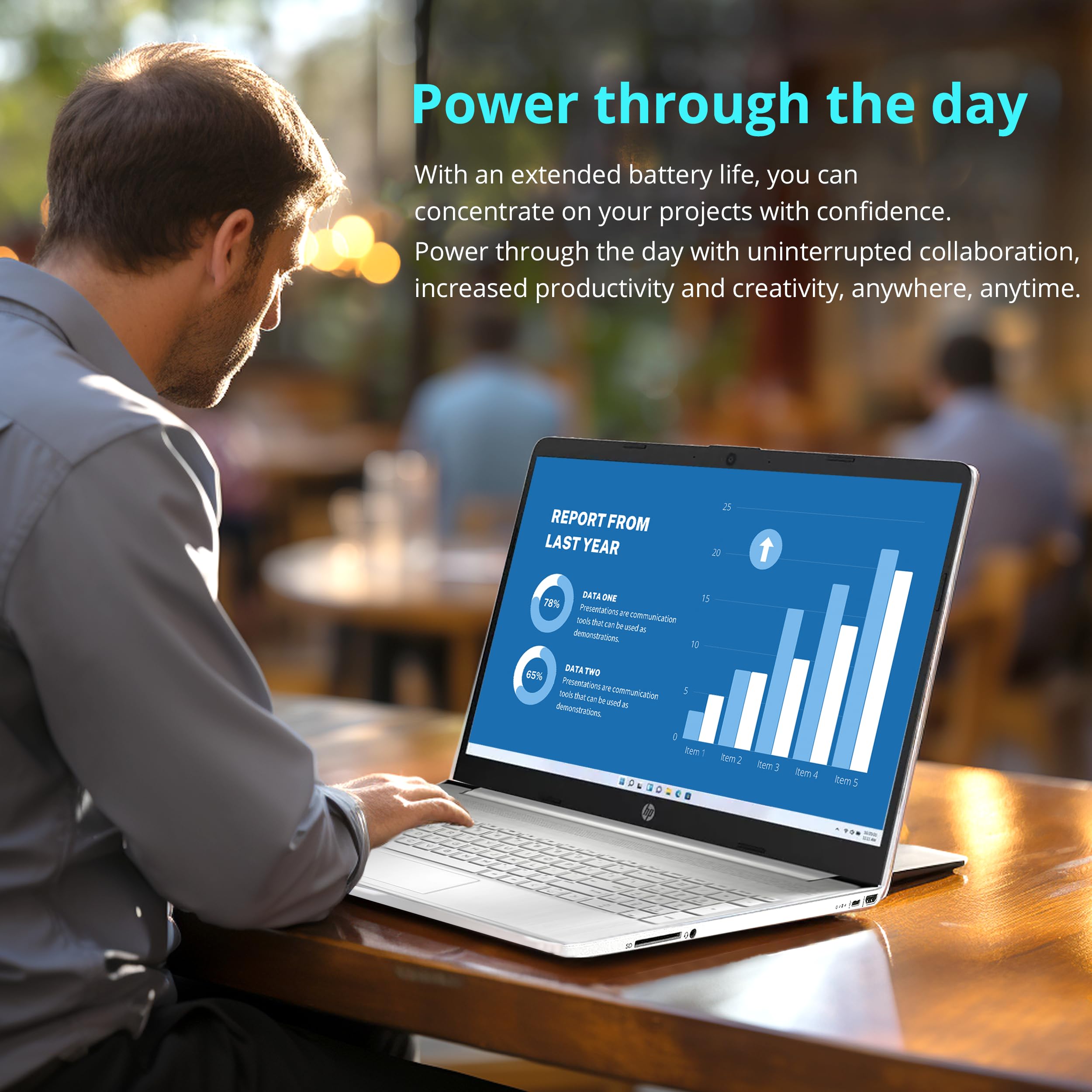 HP 15.6" FHD Touchscreen Laptop, Intel Core i5-1135G7 Processor, 12GB DDR4 RAM, 256GB SSD, Intel Iris Xe Graphics, HD Webcam, Windows 11, Silver, 32GB Hotface USB Card
