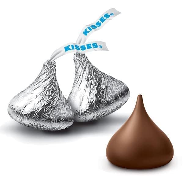 Hershey's Kisses Milk Chocolate Candy in Silver Foils β 280 Pieces (3 Pounds) Bulk Party Pack Individually Wrapped