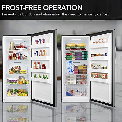 Whynter UDF-139SS/UDF-139SSa 13.8 cu.ft. Energy Star Digital Upright Convertible Deep Freezer/Refrigerator – Stainless Steel