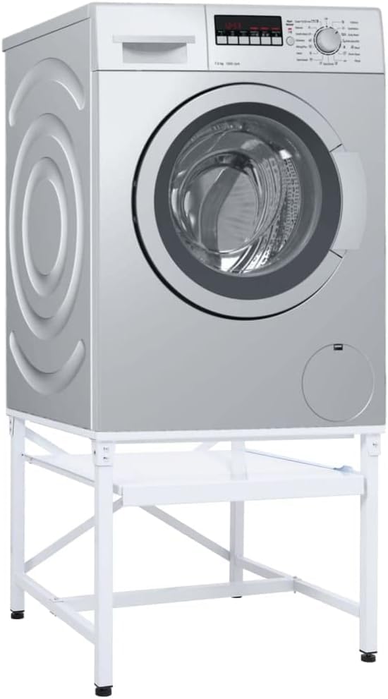 INLIFE Double Washing and Drying Machine Pedestal White 27.2" x 27.2" x 21.3" (W x D x H) Load capacity: 220.5 lb