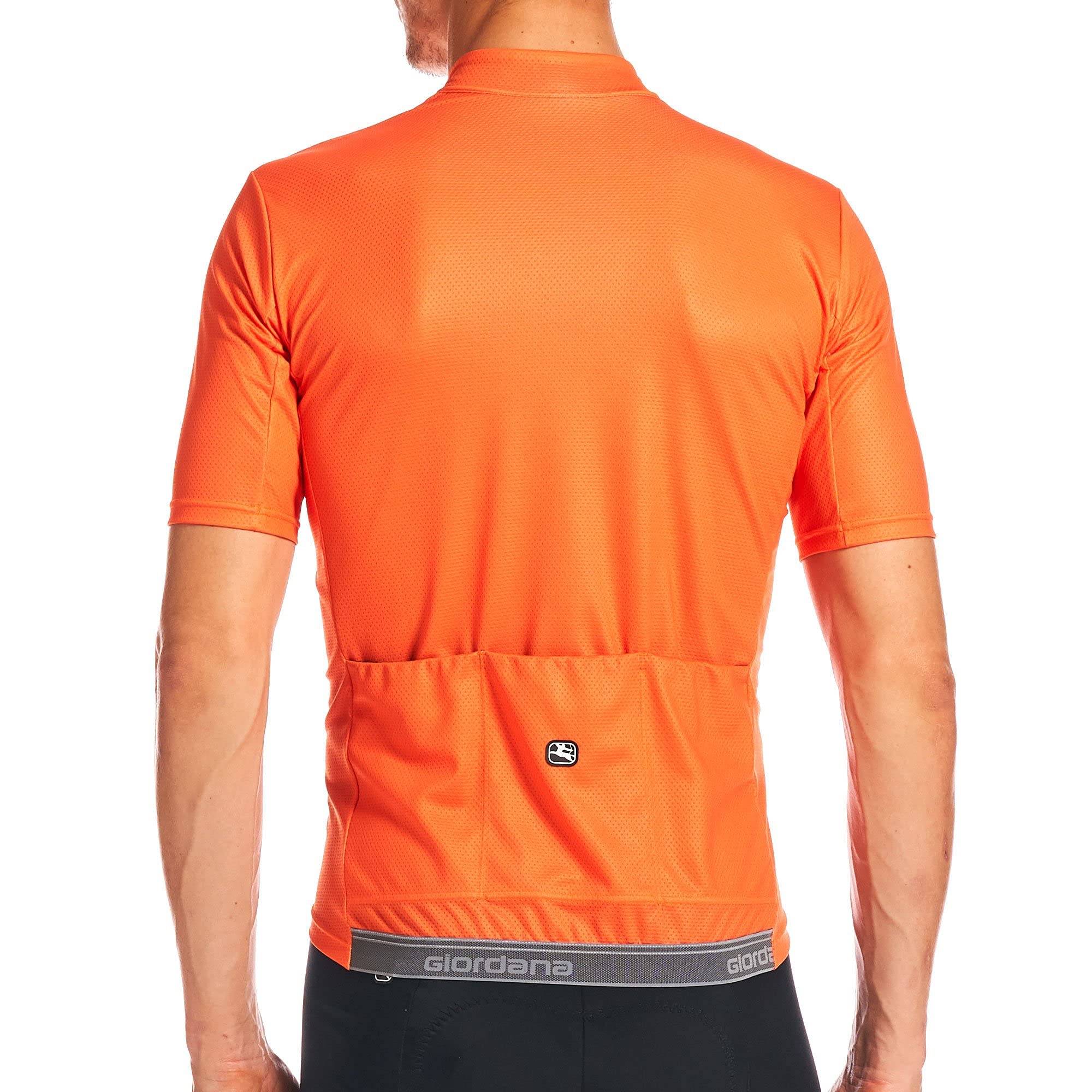 Giordana Men's Fusion Short Sleeve Cycling Jersey, Orange, M