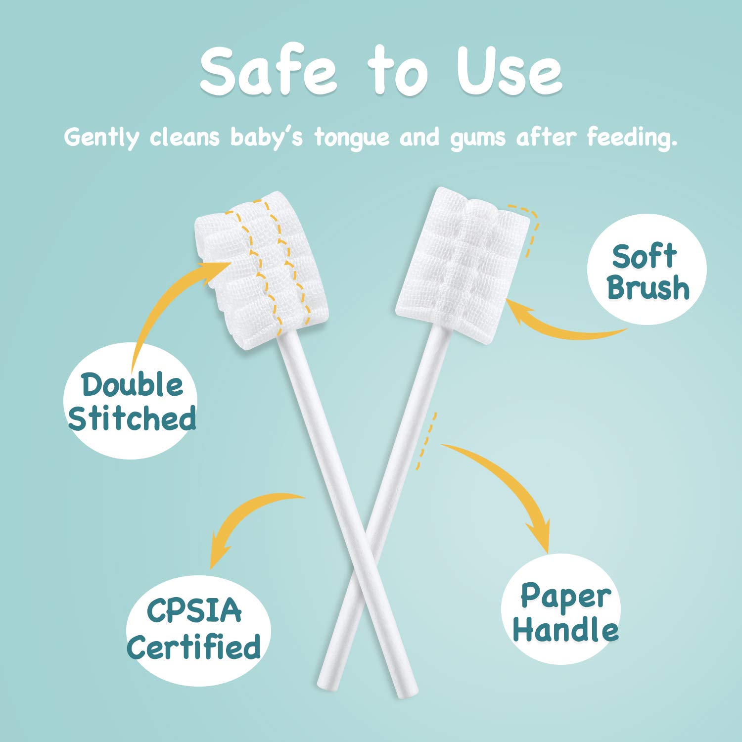 Papablic Baby Tongue Cleaner Bundle with Infant Training Toothbrush