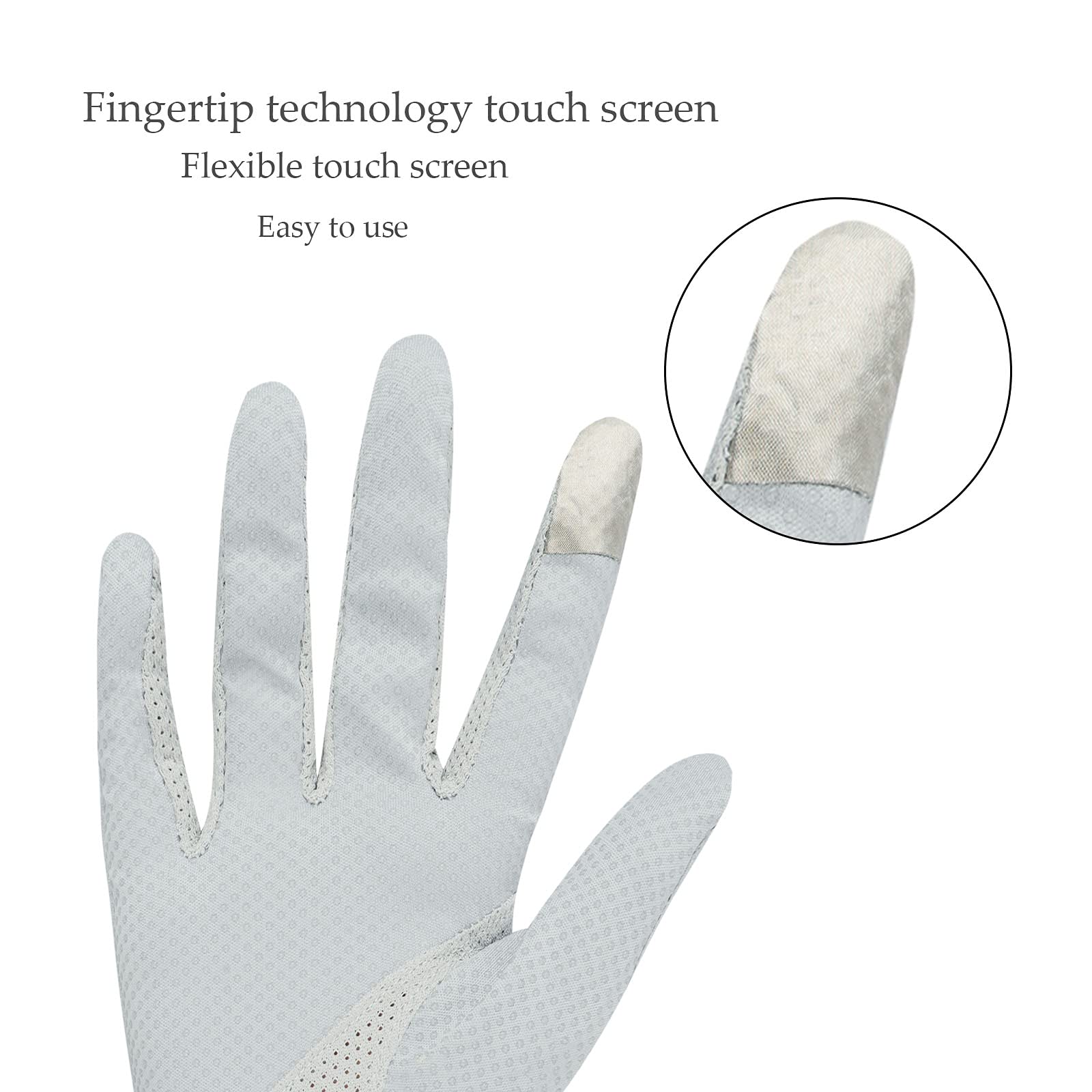 ITODA Summer Driving Gloves Men Anti-UV Protection Sunscreen Touchscreen Cooling Mesh Breathable Gloves Cycling Riding Full Palm Sport Non-Slip Grip Motorcycle Golf Mittens