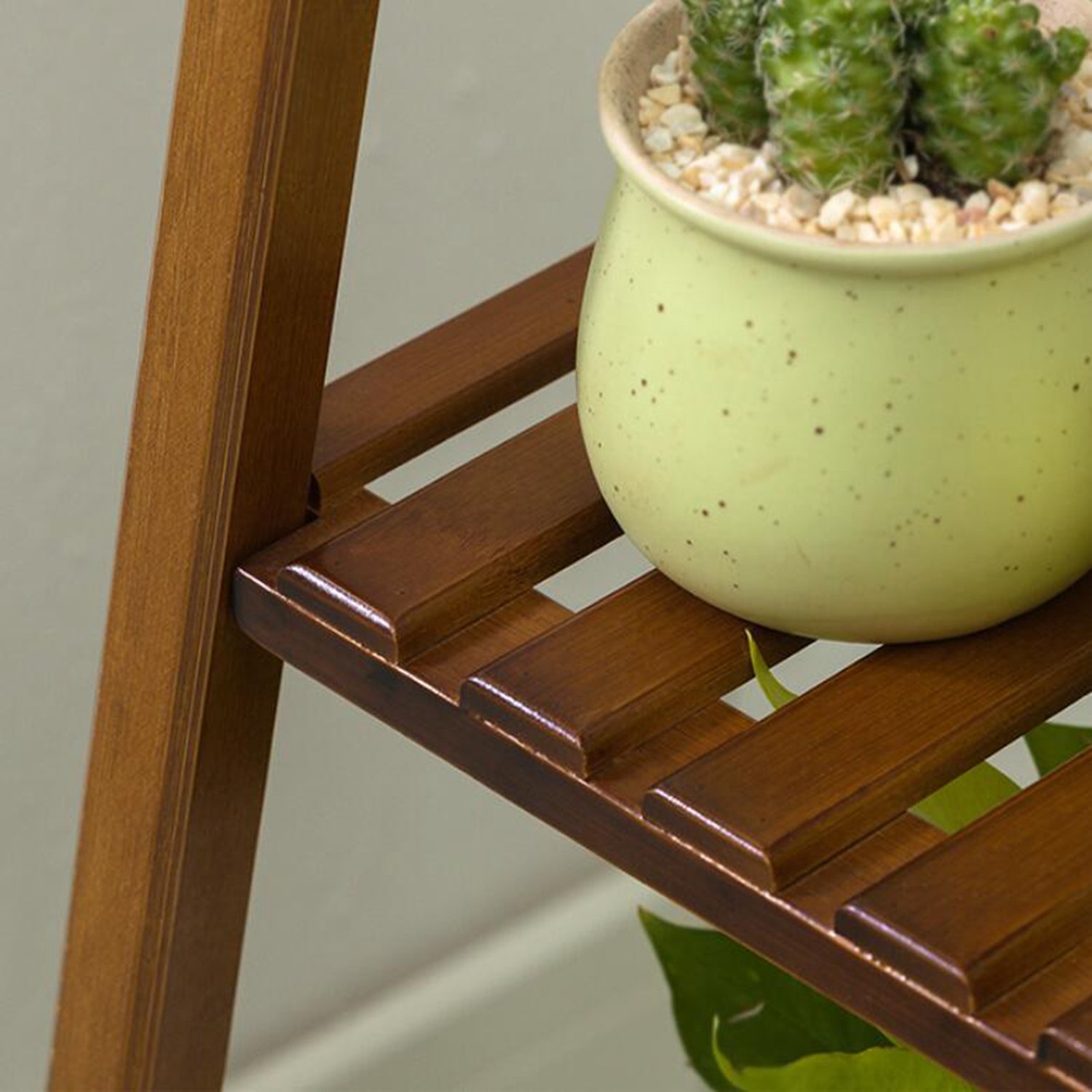 Magshion Bamboo Tall Plant Stand Pot Holder Small Space Flower Shelf Rack Display Table (2-Tier)