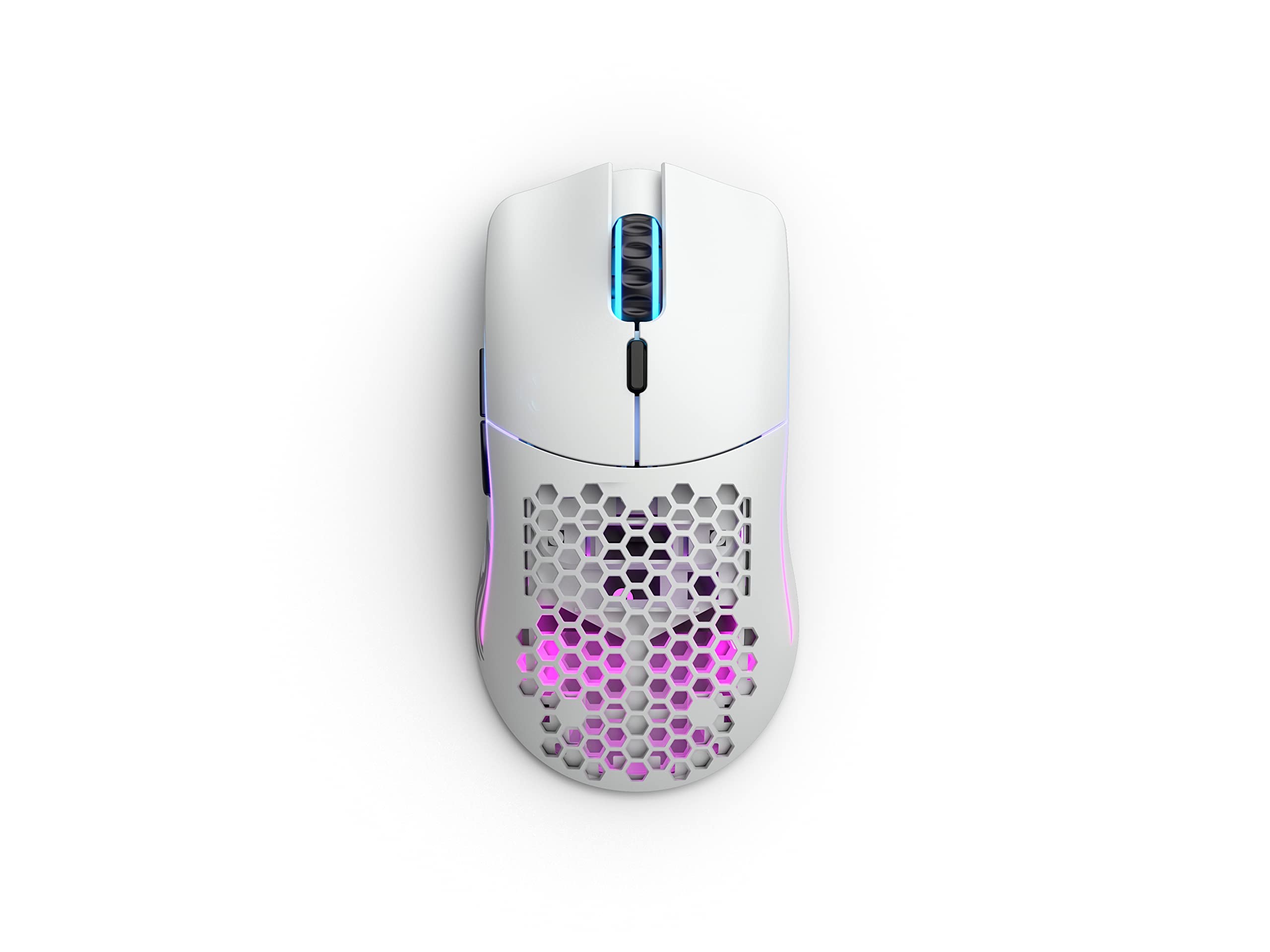 Glorious Model O- (Minus) Wireless Gaming Mouse - 65g Superlight Honeycomb Design, RGB, Ambidextrous, Lag Free 2.4GHz Wireless, Up to 71 Hours Battery - Matte White