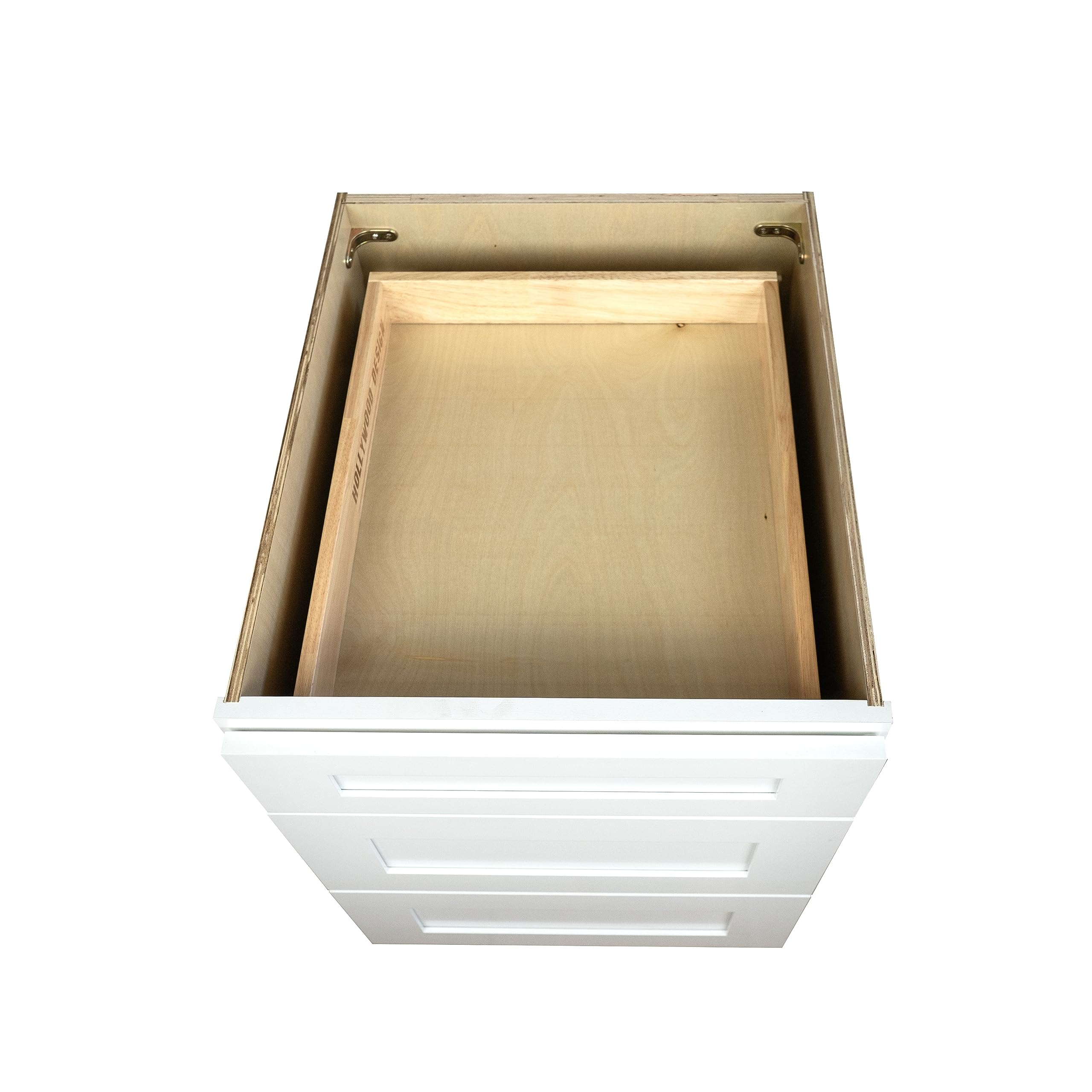 Hollywood Fabiani Design Shaker Drawer Base Kitchen Cabinet Ready to Assemble 18 in. W x 24 in. D x 34.5 in. H White