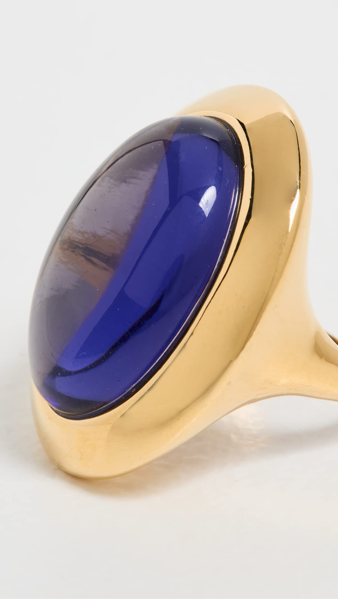 Lele Sadoughi Women's Bezel Jewel Cocktail Ring, Byzantium, Purple, One Size