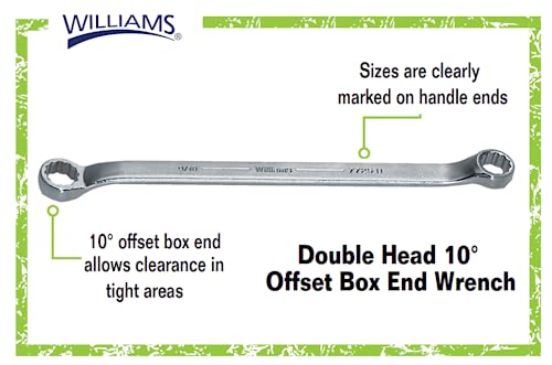 Williams 7725B Box Wrench 12 Point, 1/2 X 9/16-Inch