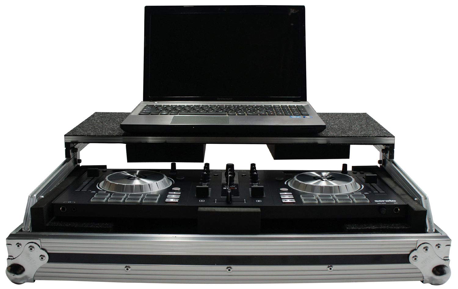 Harmony Audio HCMIXTRACKPRO3LT Flight Laptop Stand DJ Case Compatible with Numark Mixtrack Pro 3