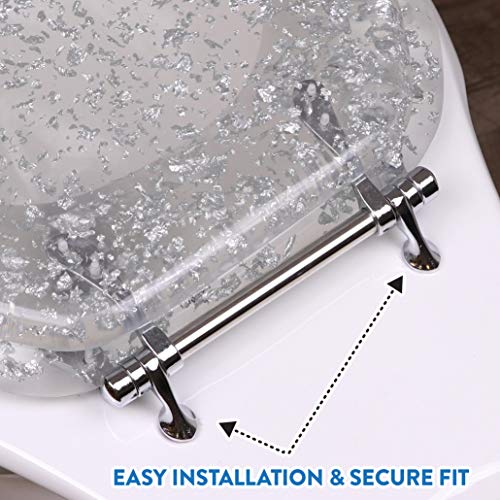 Ginsey 59608 Toilet Seat, Standard, Silver Foil