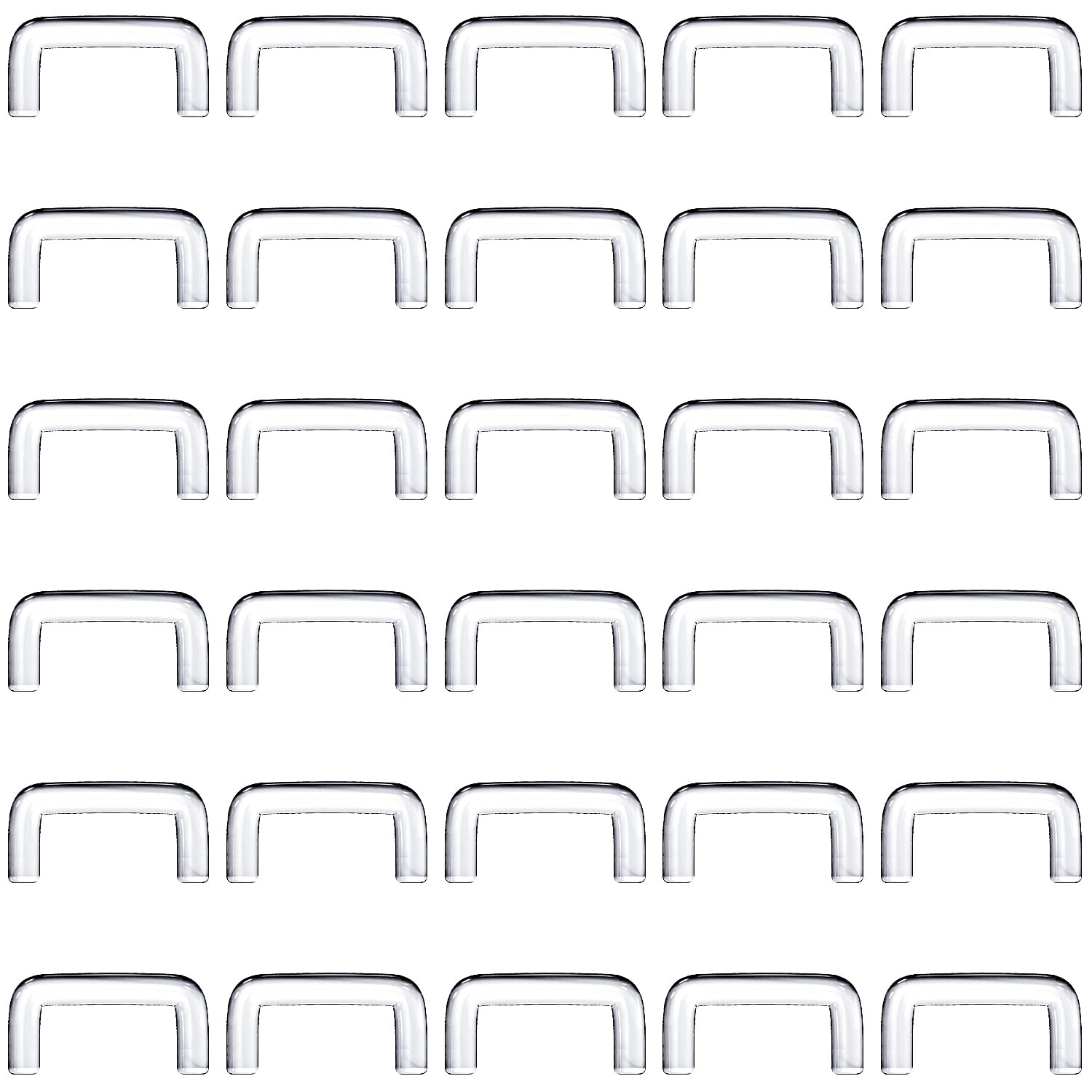 Hoeudjo Septum Retainer 30pcs Clear Septum Ring 14G Plastic Septum Piercing Jewelry for Work Sports MRIs
