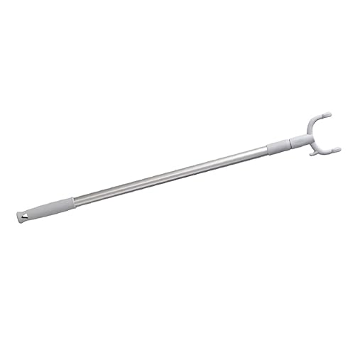 Veemoon Metal Hangers Clothesline Outdoor Adjustable Hanger Retriever Clothes Drying Pole Garment Reaching Hook Dressing Stick Retractable Rods (As Shown) Metal Hangers Clothesline Outdoor