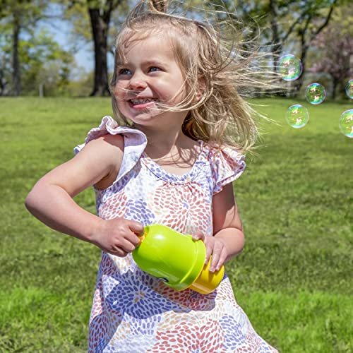 Fubbles Bubbles No-Spill Bubbles Tumbler | Bubble toy for babies toddlers and kids of all ages | Includes 4oz bubble Solution and bubble wand (tumbler colors may vary)