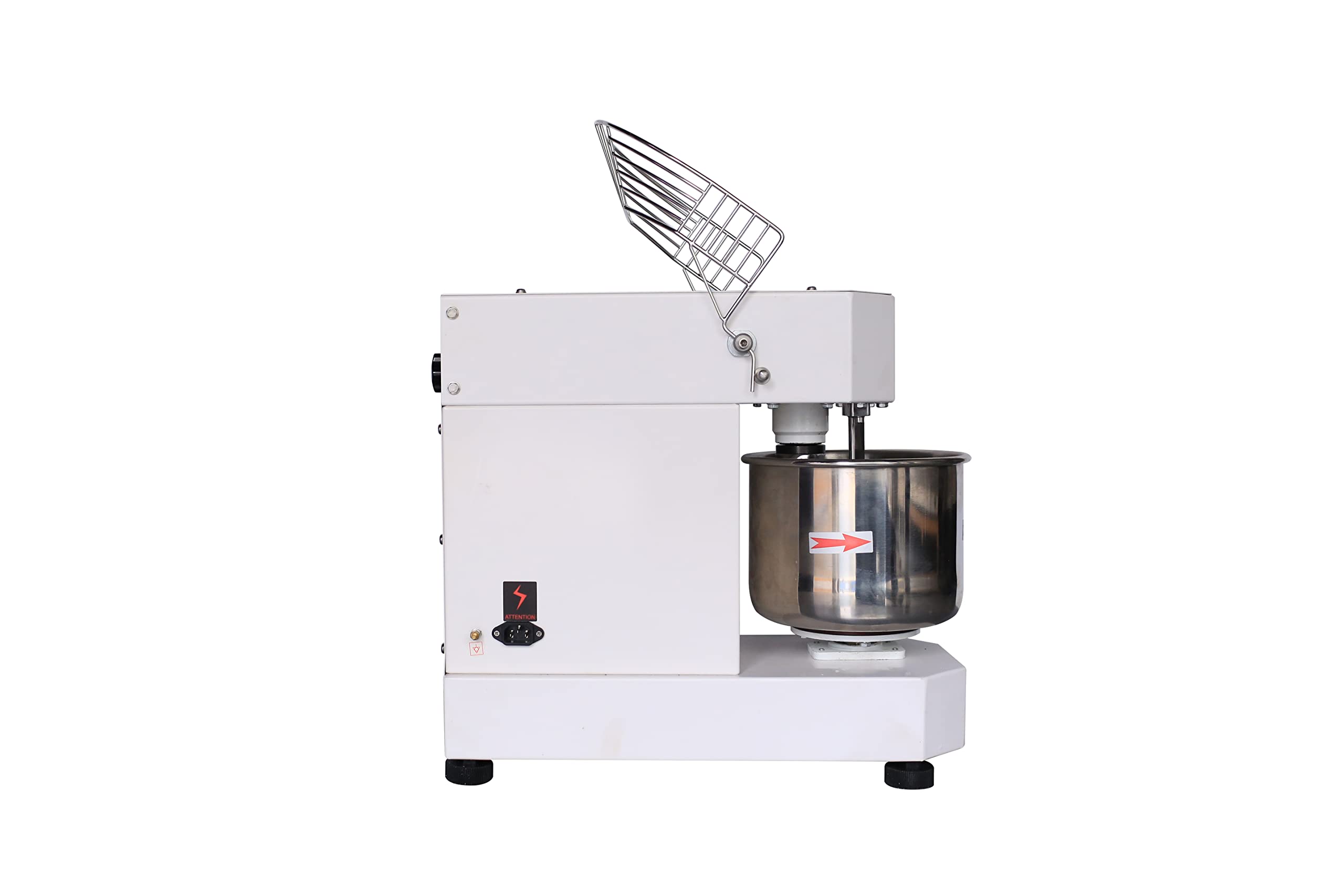 Hakka Commercial Dough Mixer, 5 Qt Spiral Mixer Food Mixer Machine Dual Rotating Dough Kneading Machine with Food-grade Stainless Steel Bowl, Security Shield & Timer