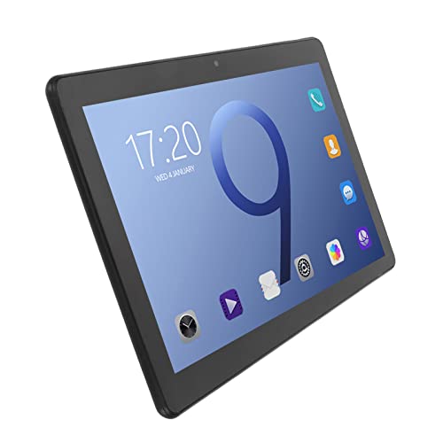 LBEC 10 Inch Tablet, Black Grey Tablet Support 3GB RAM 32GB ROM 2.4G 5G WiFi Dual SIM Slots IPS Display Octa Core CPU for Office (US Plug)