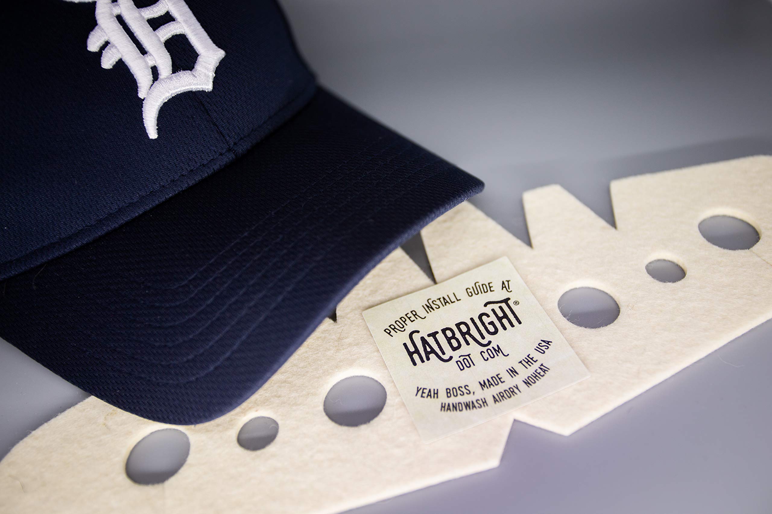 Hatbright Hat Sweat Liner - Reusable Washable Cap Sweatband Stain Protector β USA Made One Size Fits All, The Original Hat Protection Insert - Grey - Thick