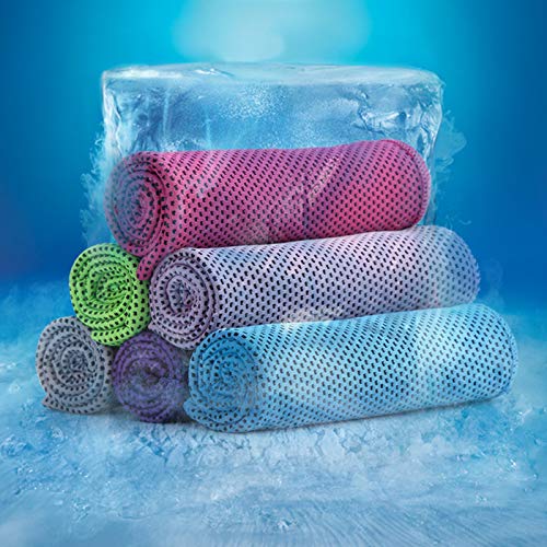 Hauni 6 Packs Cooling Towel,Ice Towel,Cool Towel,Chilly Towel for Sports,Yoga,Neck,Golf,Workout,Gym,Fitness,Travel,Camping